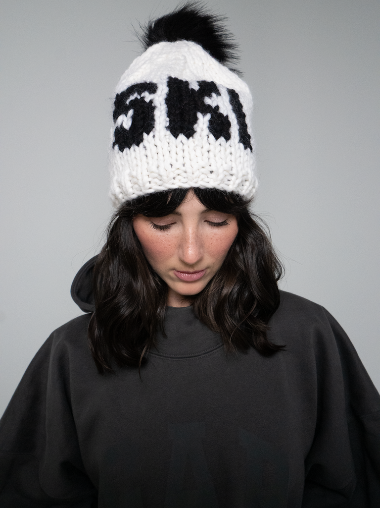 SKI Toque with Removable POM – GOGO Sweaters