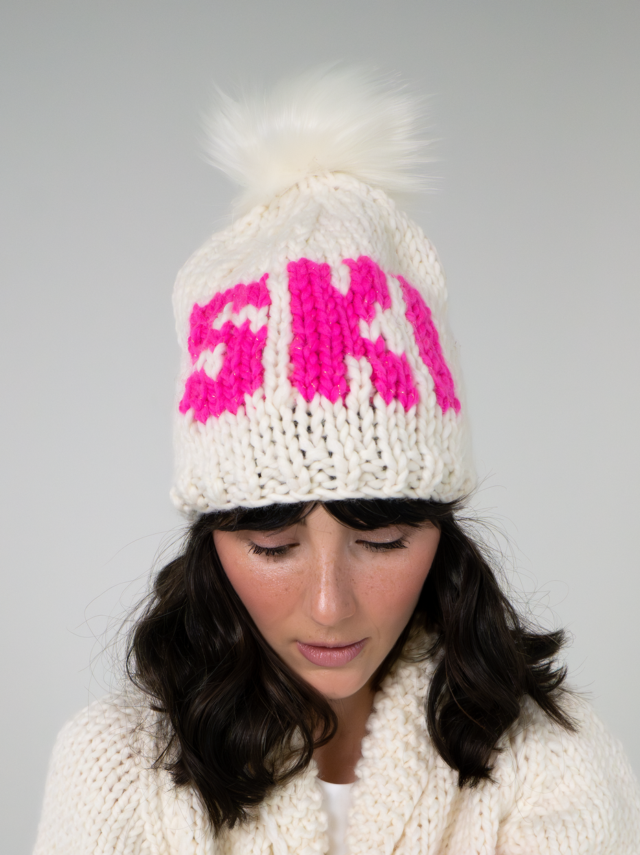 SKI Toque with Removable POM – GOGO Sweaters
