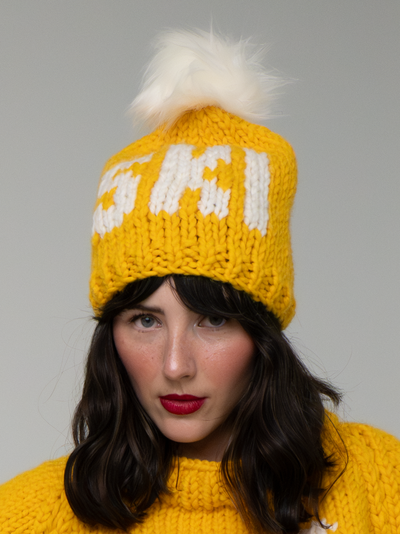 SKI Toque with Removable POM – GOGO Sweaters